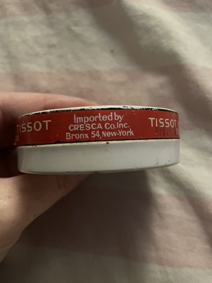 Vintage Tissot Sour Cherry drops empty tin, French candy tin, great ...