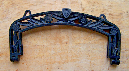 Vtg Plastic Purse Handle Interlocking Frame Semi-Clear Flowers 60s ...