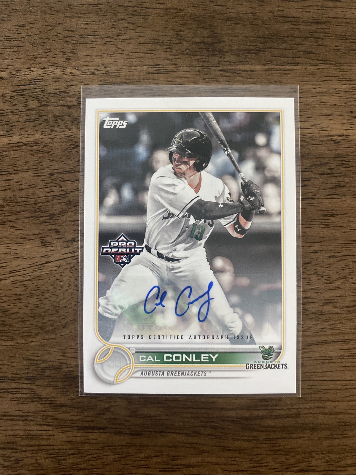 2022 Topps Pro Debut #PD-195 Cal Conley Autograph Augusta GreenJackets ...