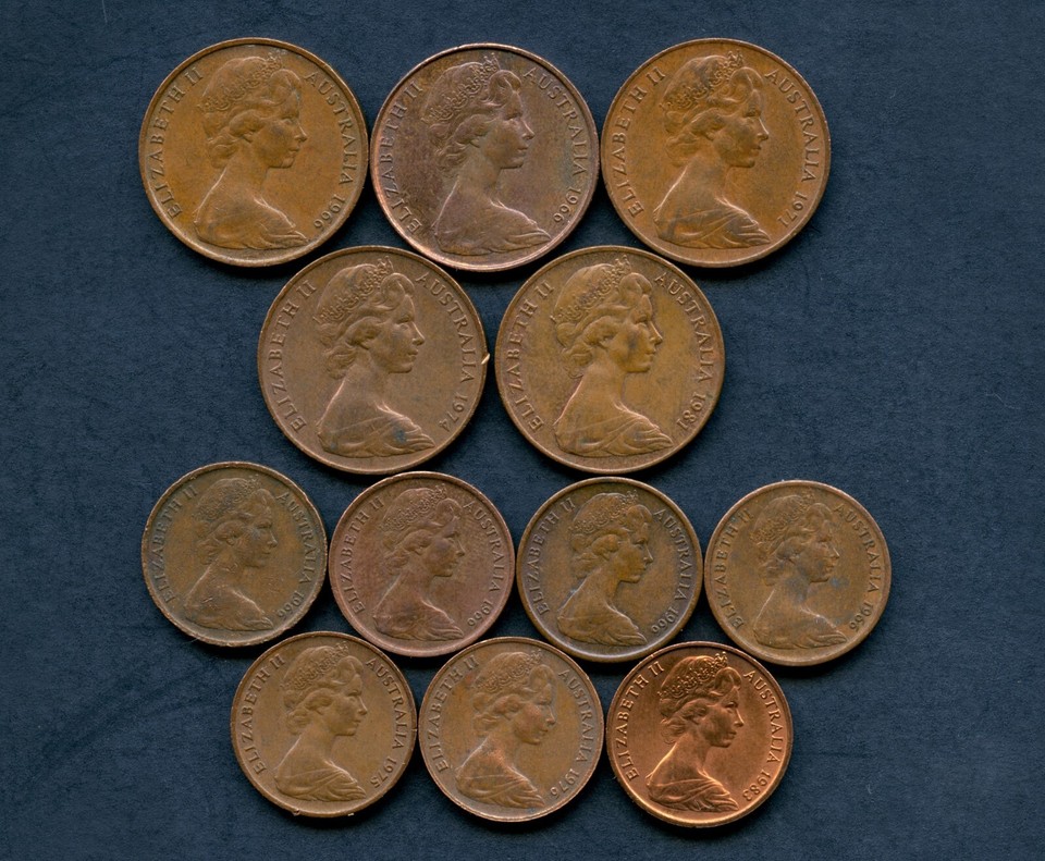 7 Australia 1 Cent Coins & 5 2 Cent Coins | eBay