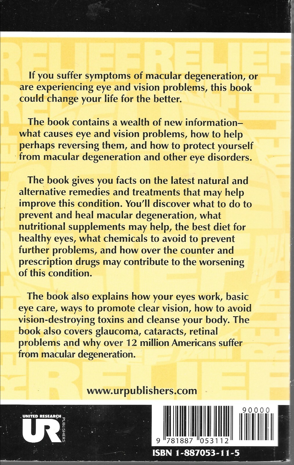 Macular Degeneration Handbook Paper Back Book Natural Ways To Prevent ...