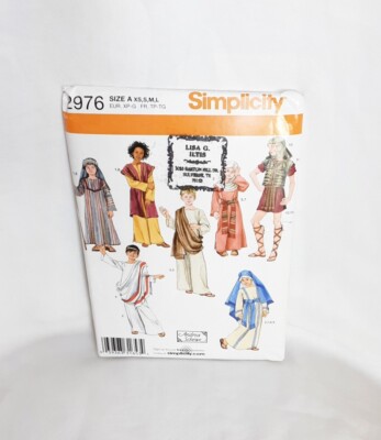 Simplicity 2976 Unisex Child Nativity Costumes Sewing Pattern Size A XS ...