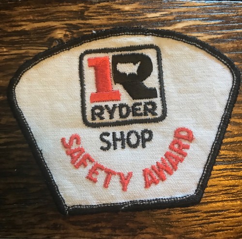 Vintage Ryder Truck Shop "Safety Award" Embroidered Patch | eBay