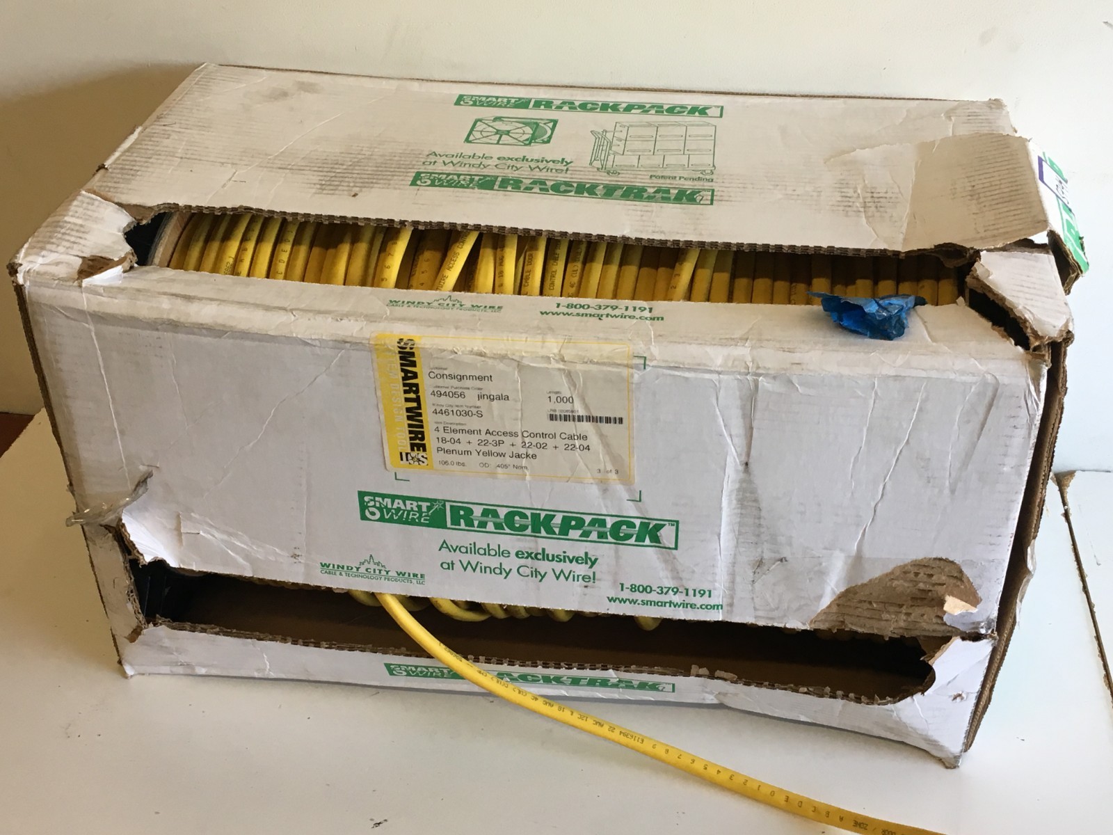 10ft Smartwire 4-Element Access Plenum Control Cable 18/4 + 22/3P + 22/ ...