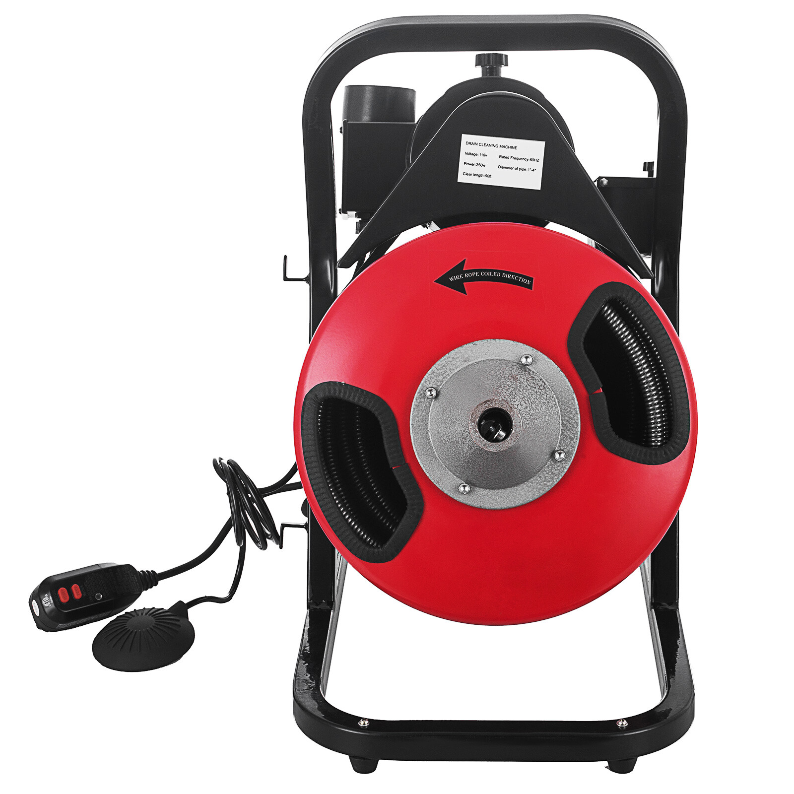 VEVOR Drain/pipe Cleaning Machine - Red (GDSTJL50FT12CKM01V1) for sale ...