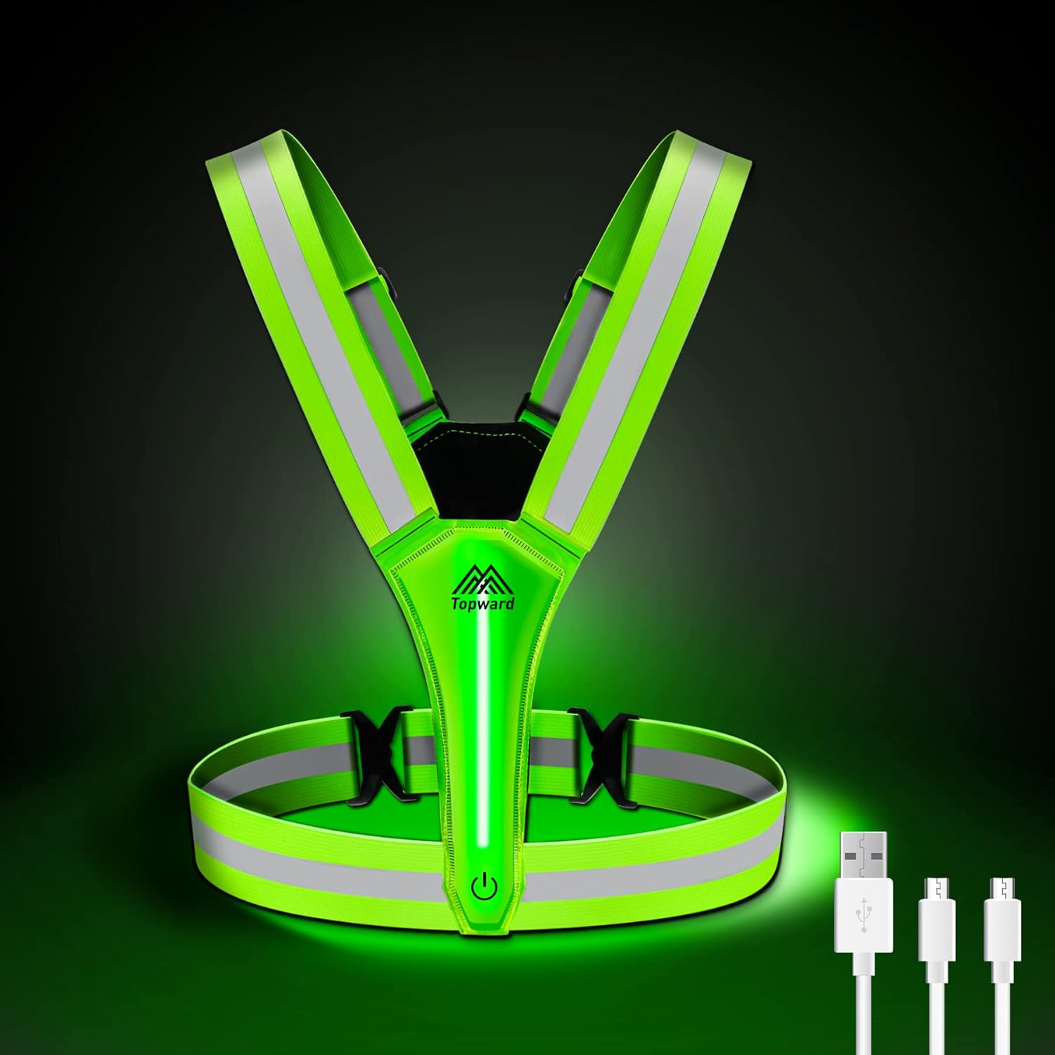 Topward Running Vest High Visibility Reflective Gear, Mens Hi Viz Vests ...