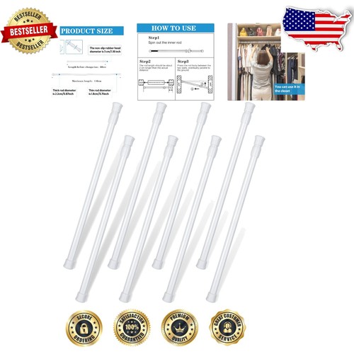 8 Pack Adjustable Window Security Bars - Extendable Tension Rods 23.6 ...