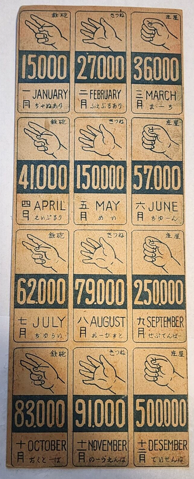 VINTAGE 1940's MENKO JAPANESE TARZAN UNCUT SHEET of 12 STRIP CARDS JAN ...