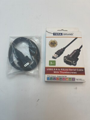 2 Tera Grand USB 2.0 to RS232 Serial DB9 Cable w/FTDI chip, 3FT Male ...