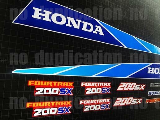 1986 86' ATV Fourtrax 200sx 11pc Decals Stickers Graphics Kit ...