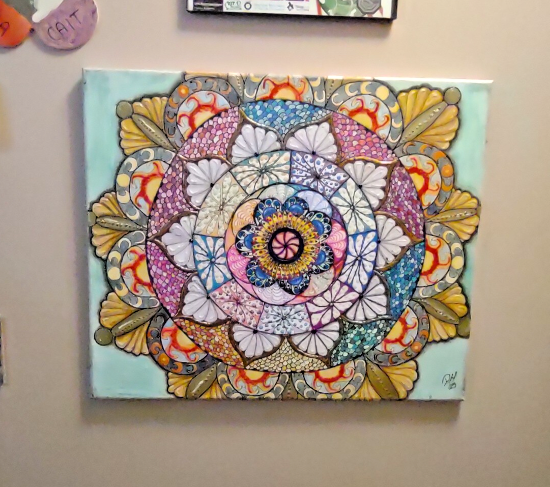 Whimsical Mandala Painting - Flower Pedals and Suns | eBay