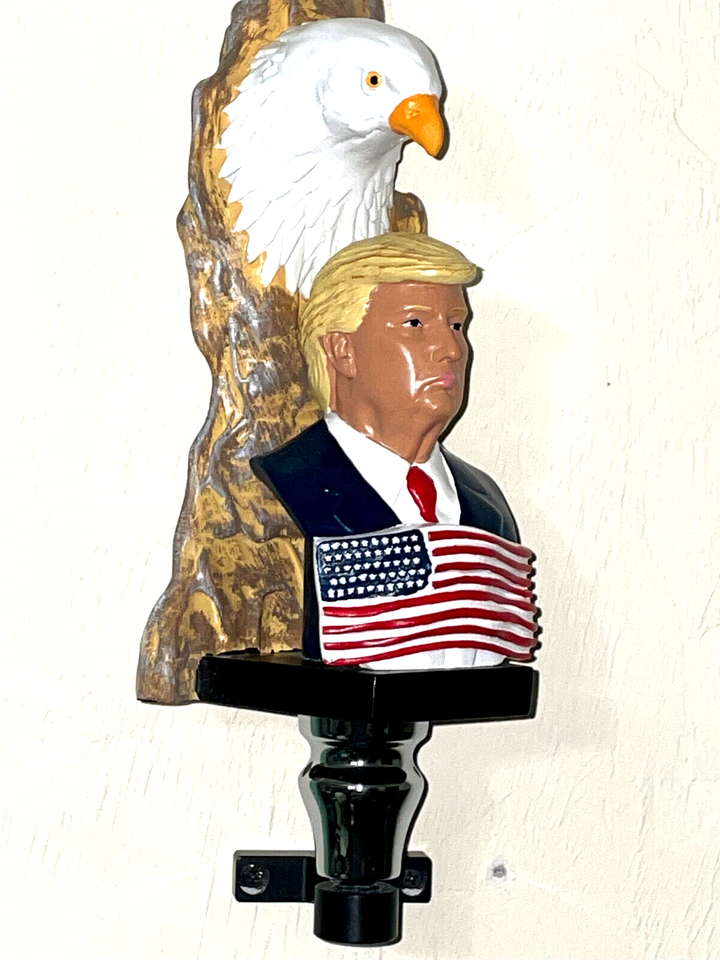 Figural Donald Trump President home bar kegerator beer tap handle USA ...