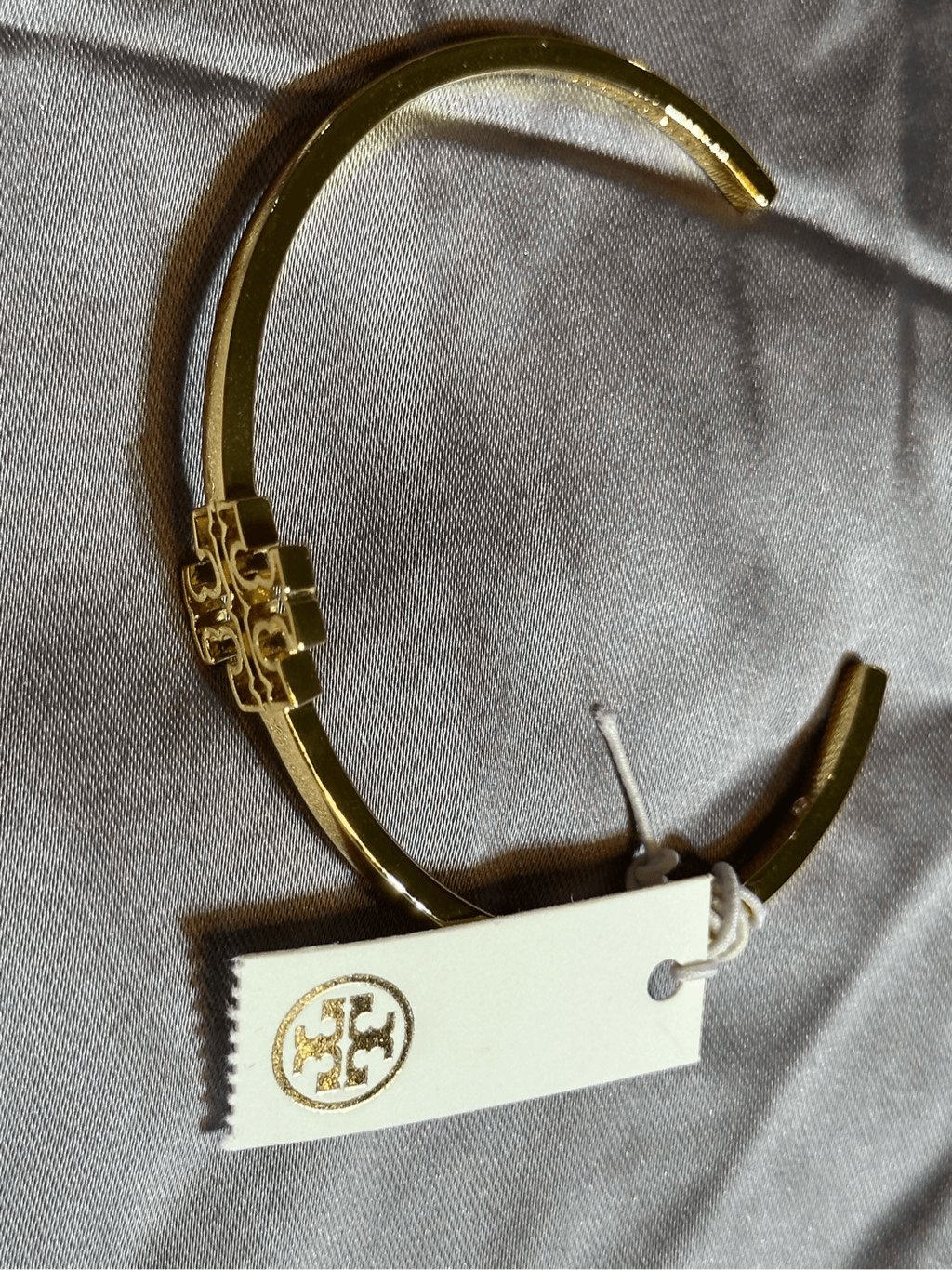 Tory Burch NEW Britten Logo cuff bracelet gold | eBay