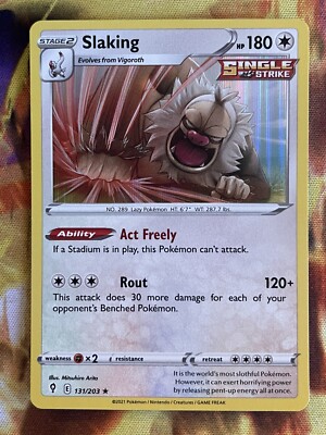 Pokémon TCG Slaking Evolving Skies 131/203 Holo Rare | eBay
