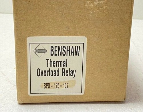 BENSHAW SPO-125-107 85-125 Amp Overload Relay For RSC-100 and RSC-125 ...