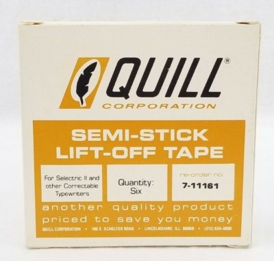 Quill Brand Ribbons 7-11161 Quill Semi-Stick Lift-Off Tape Correction ...