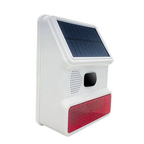 Solar Sound Strobe Light Alarm Infrared Induction Anti-interference ...