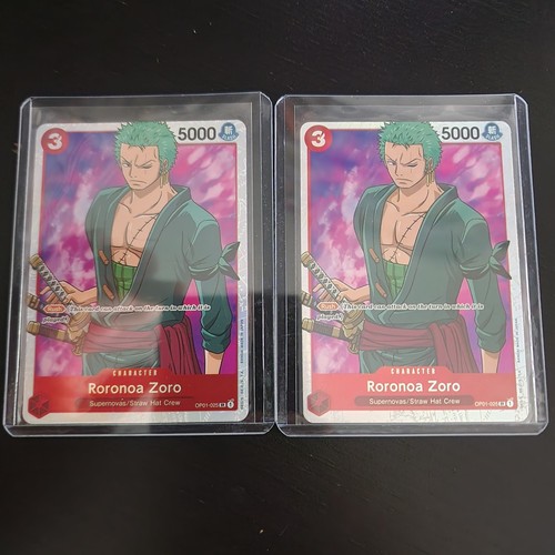 One Piece Roronoa Zoro OP01-025 (X2) Near Mint Condition | eBay