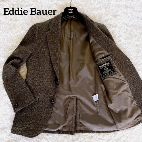 Eddie Bauer Harris Tweed Jacket Tweed XS Tailored Wool Mix Walnut ...