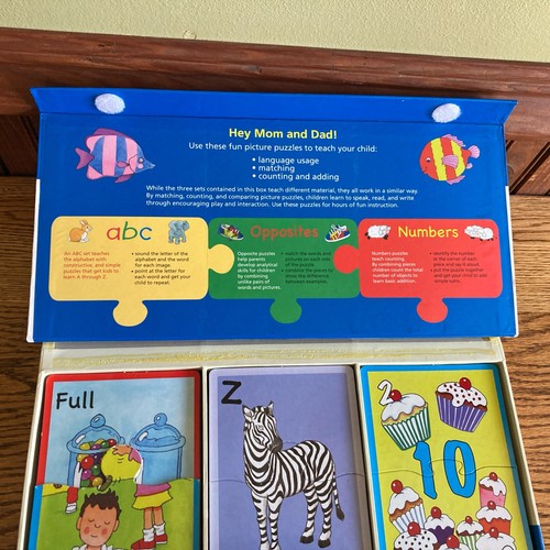 Easy Learning Flashcard Puzzles Language & Math Fun Learning! Preschool ...