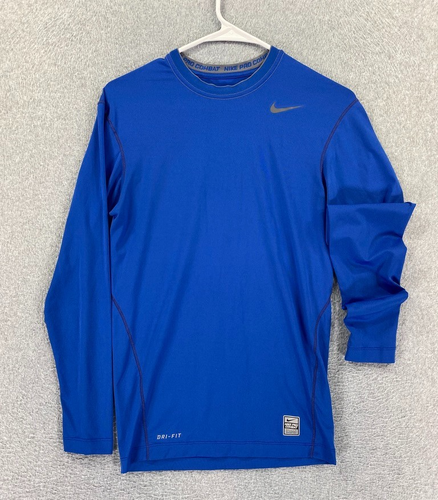 Nike Pro Combat Compression Navy Mens Medium Dri-Fit Long Sleeve Shirt ...