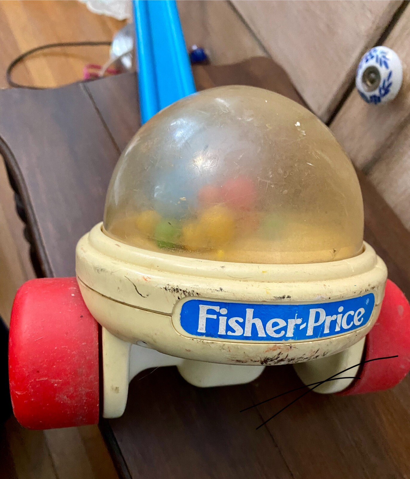 Fisher Price Corn Popper Push Pull Toddler Toy Popcorn Pumper Kids Love ...