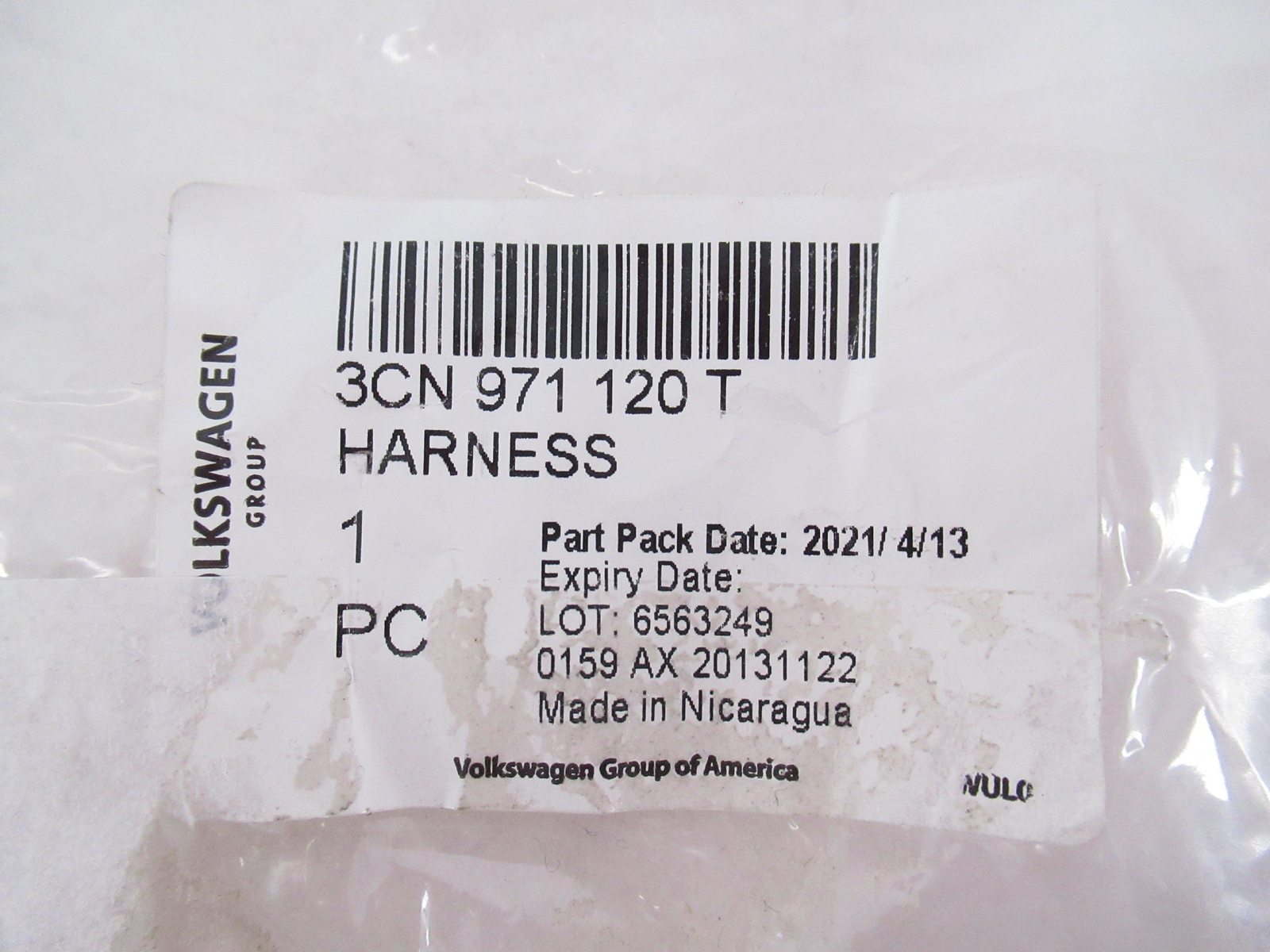 Genuine OEM VW 3CN-971-120-T Harness | eBay