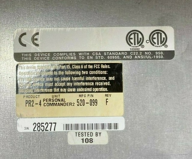 Cybex Automated Visual Inspection 520-161-001 Personal Commander 2 for ...