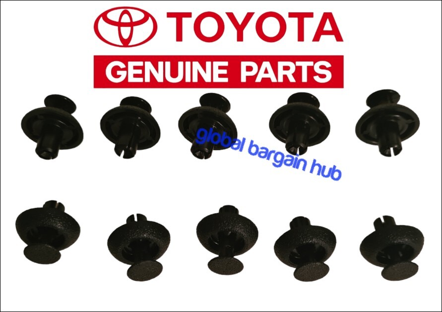 Toyota Genuine 10 PACK 9046707217 Trim Clips Prado Hilux Engine Cover ...
