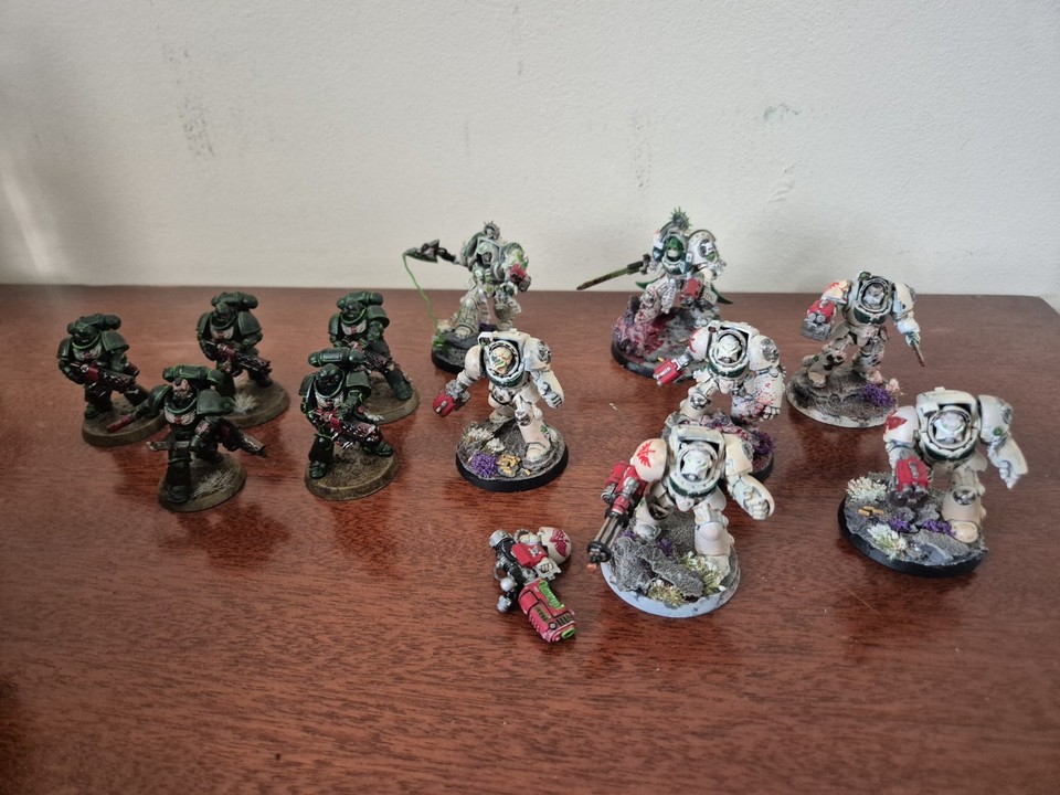 Space marine Dark Angels combat patrol Army Warhammer 40k + Carry Case ...