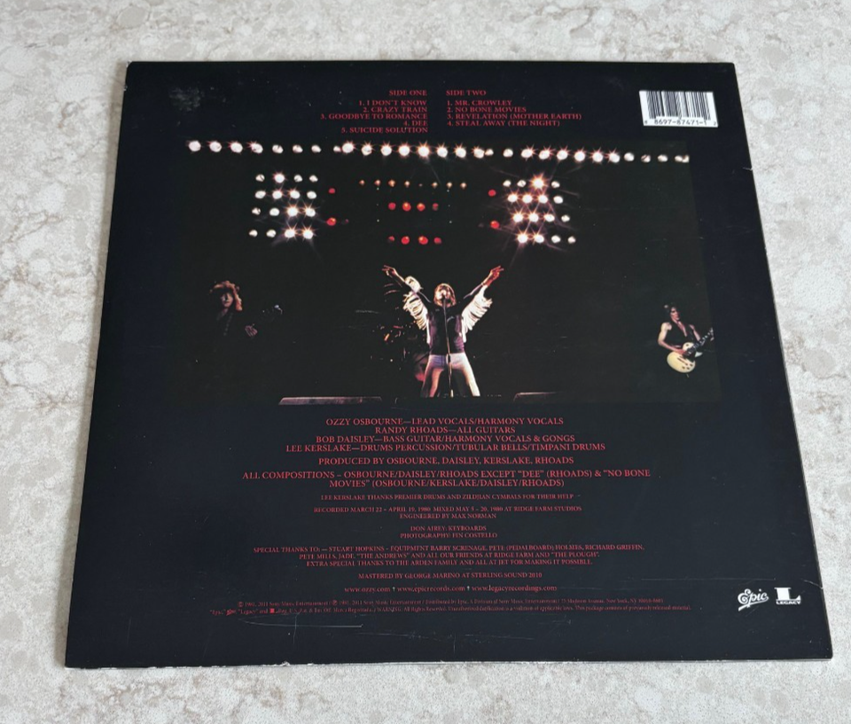 2011 OZZY OSBOURNE LP Blizzard of Ozz Picture Disc 88697874711 Legacy LP is MINT | eBay