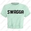 NEW LADIES SWAGGA PRINT CROP TOPS WOMEN FLEECE STRETCH SHORT LOOK ...