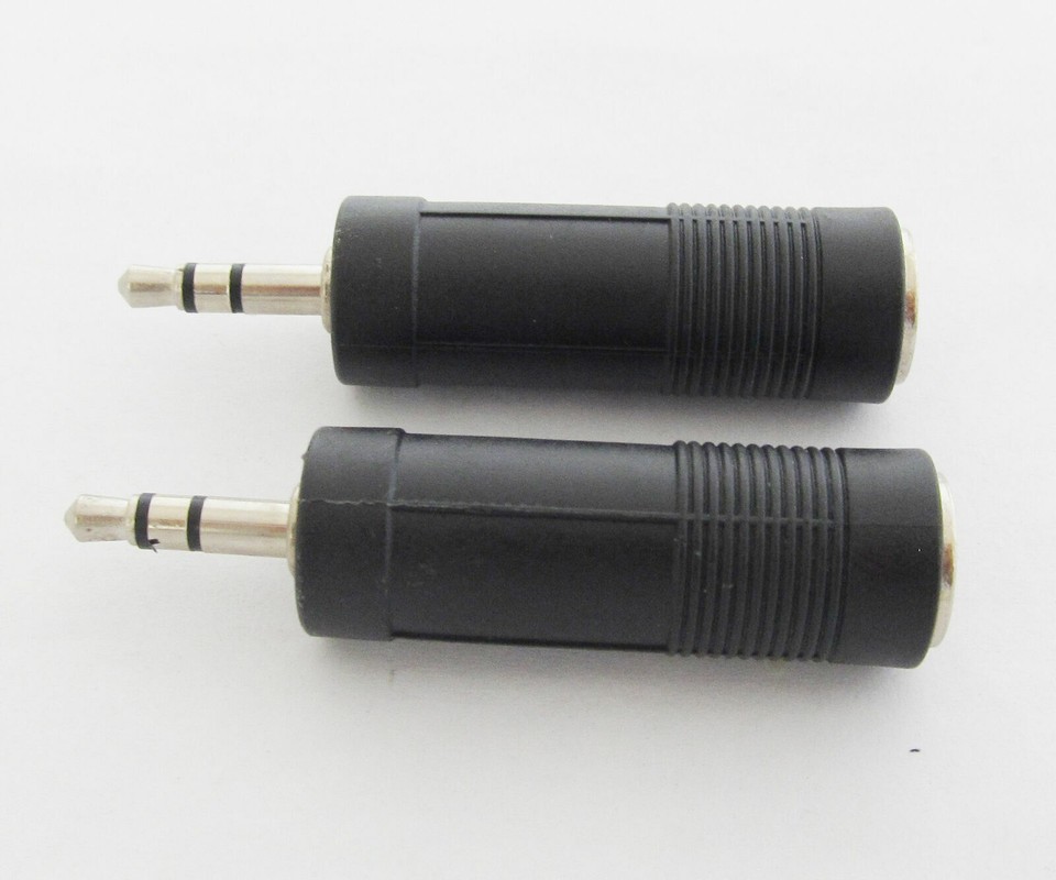 10pcs Stereo 3.5mm male plug to 6.3mm Stereo jack Audio adapter | eBay