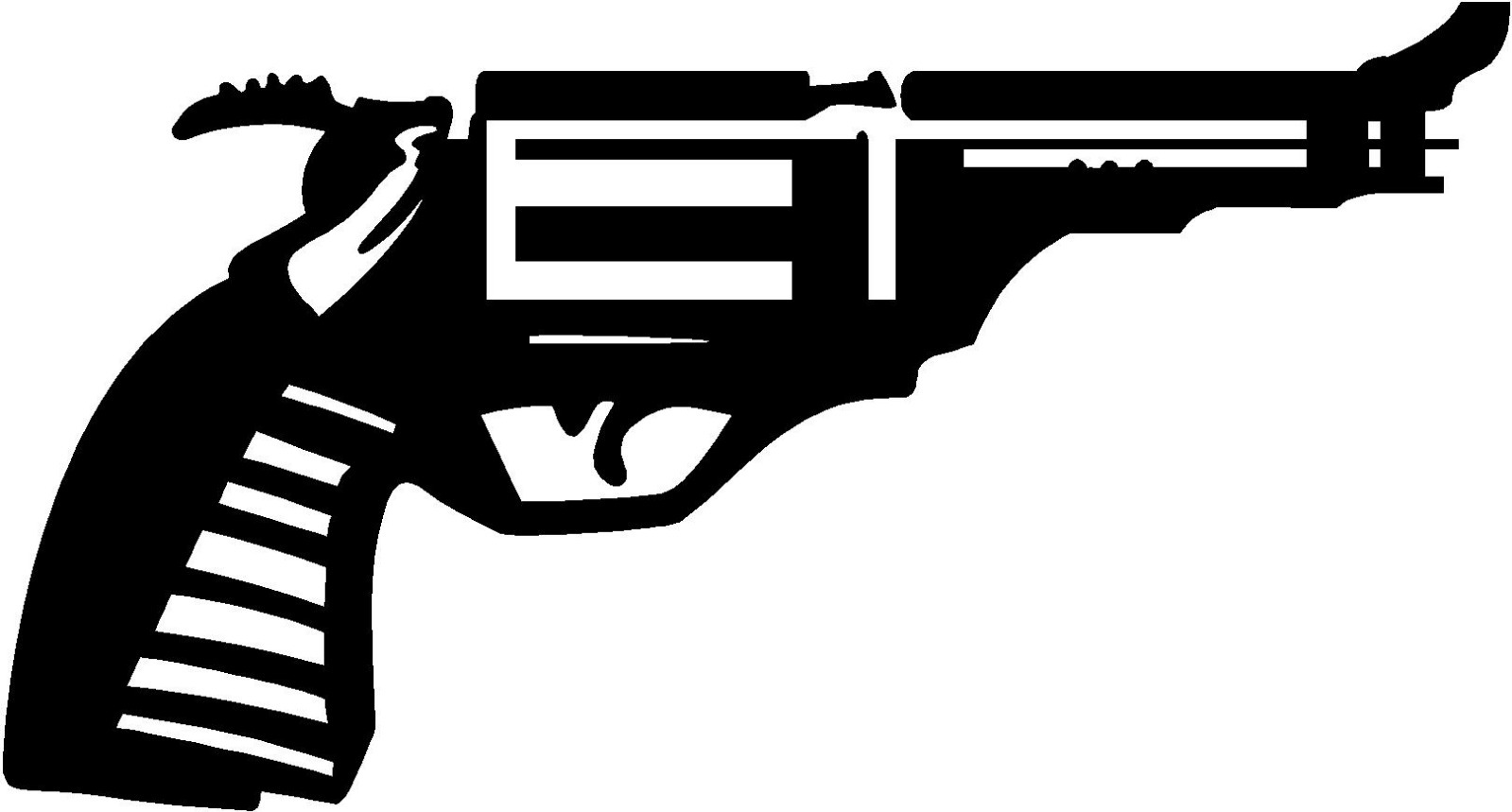 Gun Revolver Wall Sticker Wall Art Vinyl Decals Wall Decor Wall ...