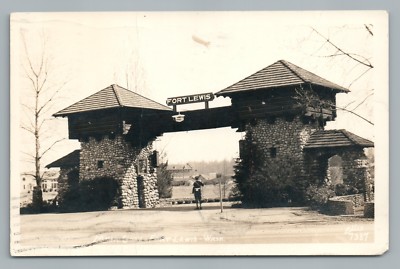 Entrance Gate—Fort Lewis Washington RPPC Rare Vintage Army Base Photo ...