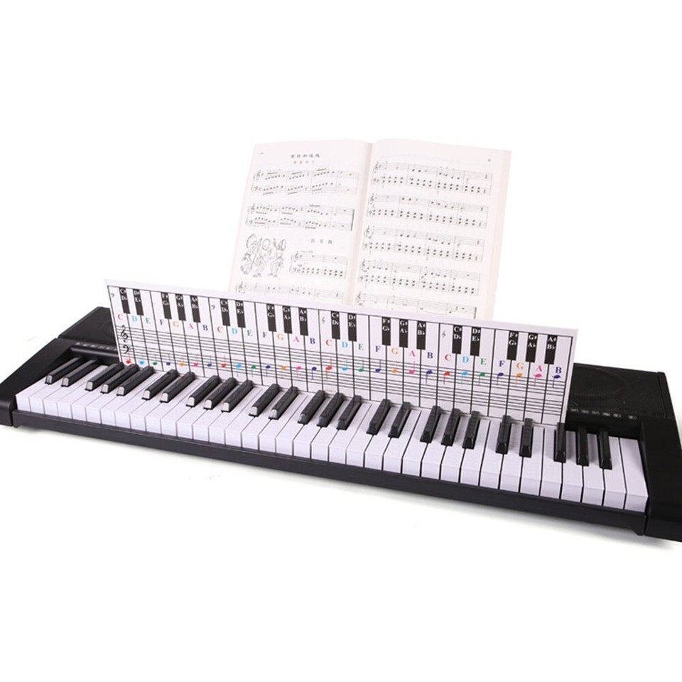 54 61 76 88 Keys Piano And Keyboard Note Chart Chord Chart For ...