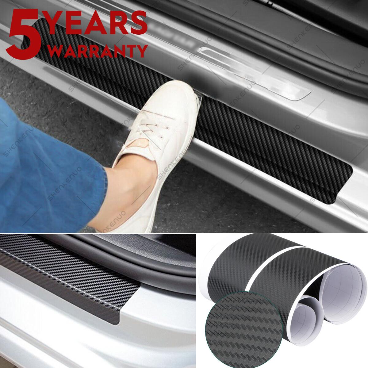 Car Accessories Door Plate Sill Scuff Cover Anti Scratch Decal Sticker ...