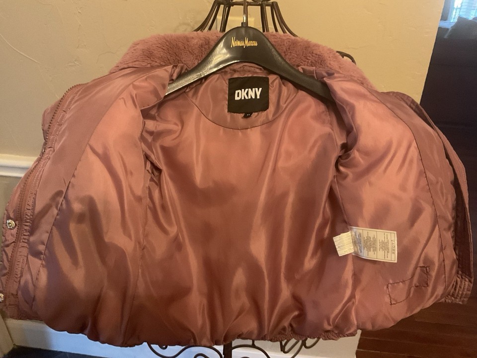 DKNY Dusty Rose Mauve Puffer Jacket 3T EUC! | eBay