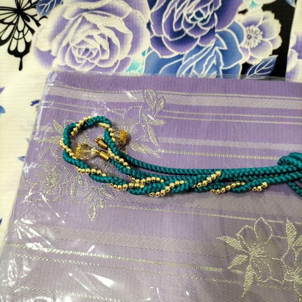 Yukata Set White Rose Pattern with Obi Obi-Jime Koshihimo New | eBay