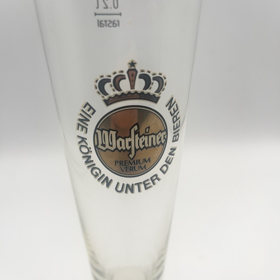VTG Warsteiner Pilsner Beer Glass 0.2L German Footed Pilsner Rastal ...