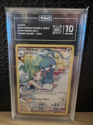 TAG 10 Gem Mint Altaria TG11 Pokémon Silver Tempest Trainer Gallery ...