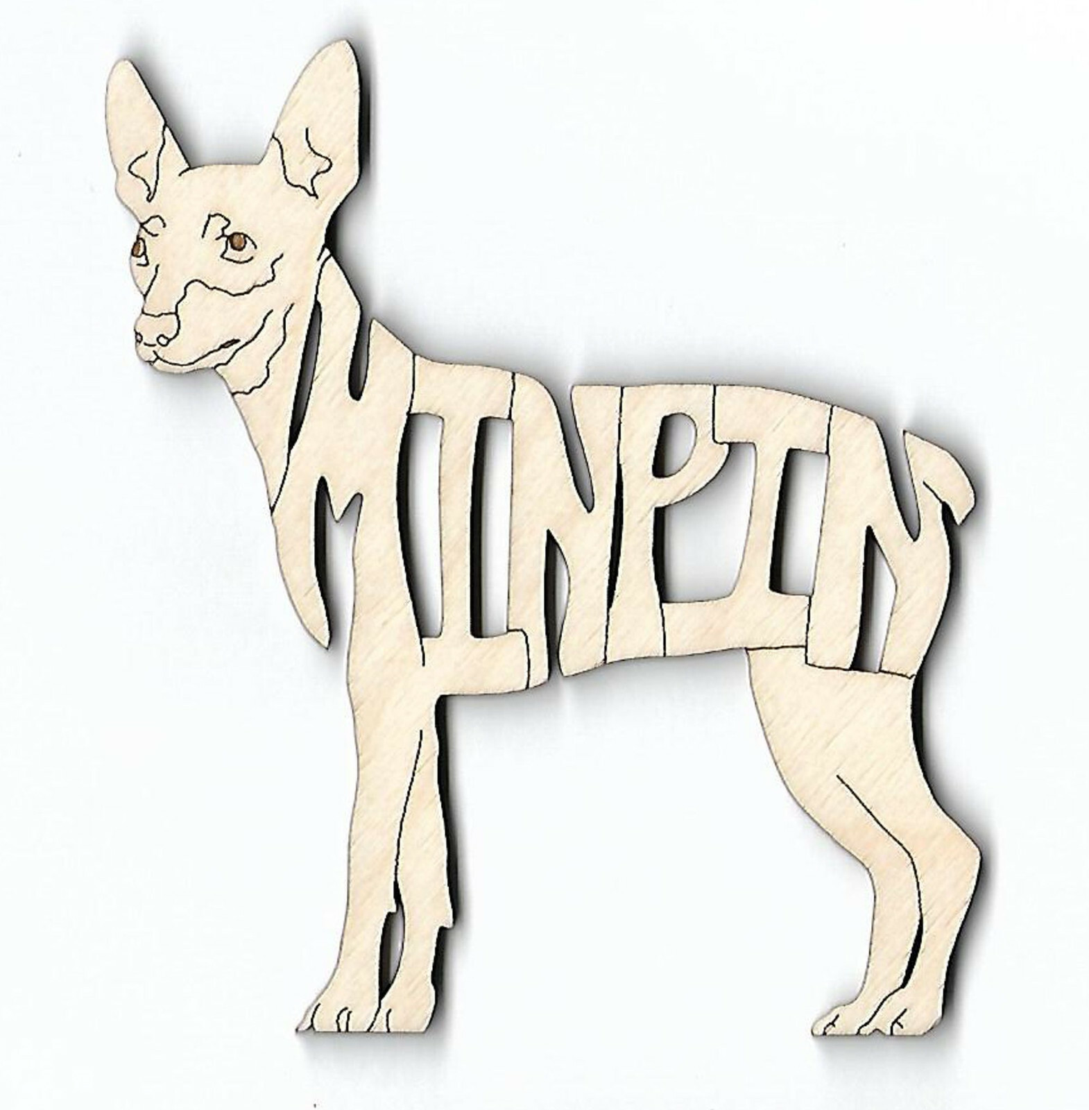 Miniature Pinscher Min Pin laser cut wood Magnet | eBay