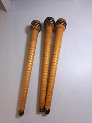 antique wooden spindles spools bobbins thread southern factory 8” lot ...