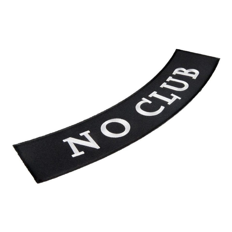 No Club Black & White Rocker Patch, Biker Patches | eBay