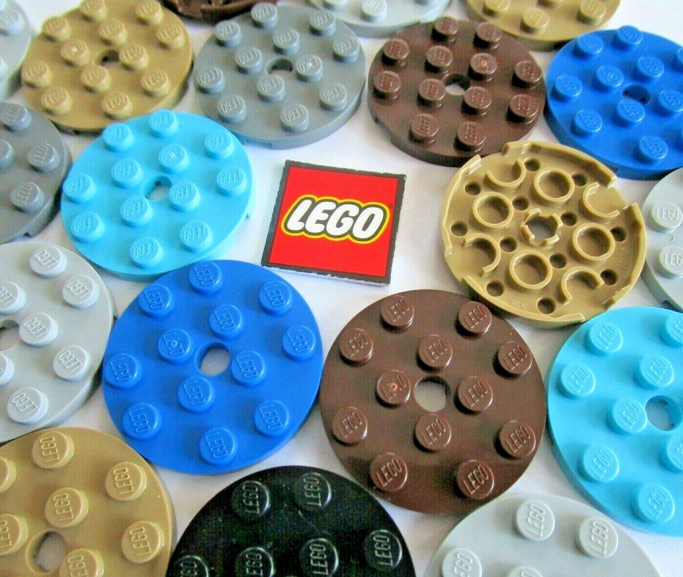 LEGO ROUND PLATES 4x4 (Pack of 4) Pick Your Own Colour - Design ID ...