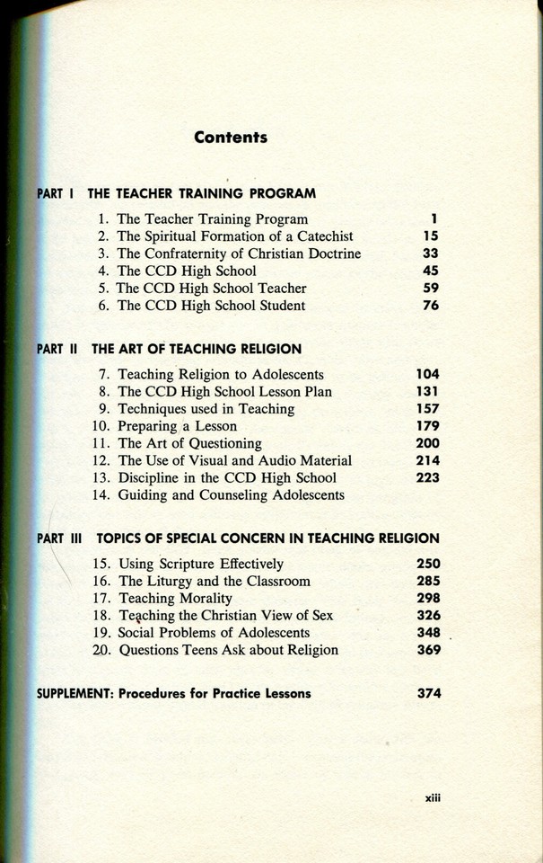 Catholic - Teaching in the CCD High School, HC, by Brother H. Albert ...
