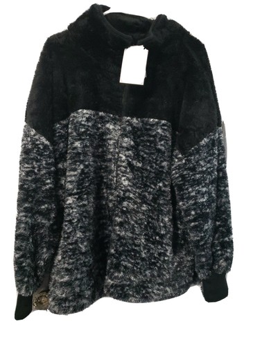 NWT LuLaRoe XL Nancy Half Zip Pullover Top, Black/ gray. | eBay