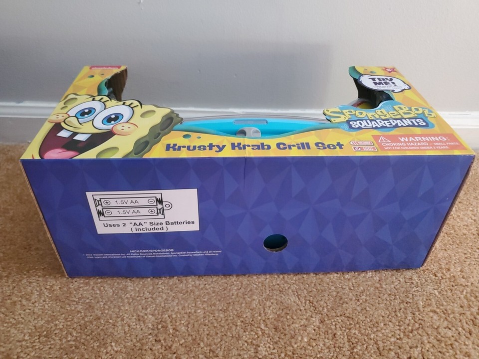 SpongeBob SquarePants Krusty Krab Grill Set Sizzle Sound 32 Pcs New ...