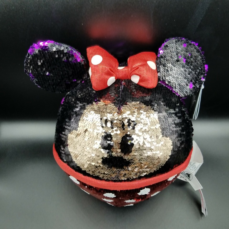 Minnie Mouse Flip Sequin Plush Ball Disney Parks Ages 3+ Kids 12" H 8 ...