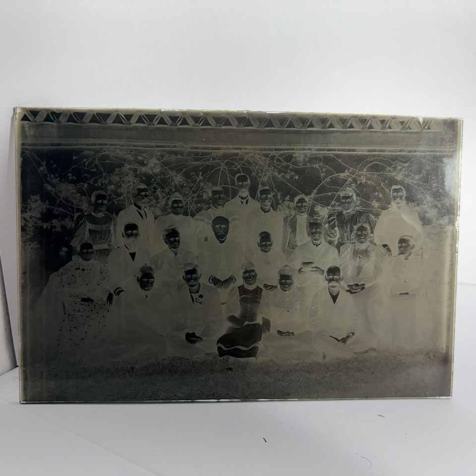 Antique Glass Dry Plate Negatives - Group Portrait Pair c.1900 ...